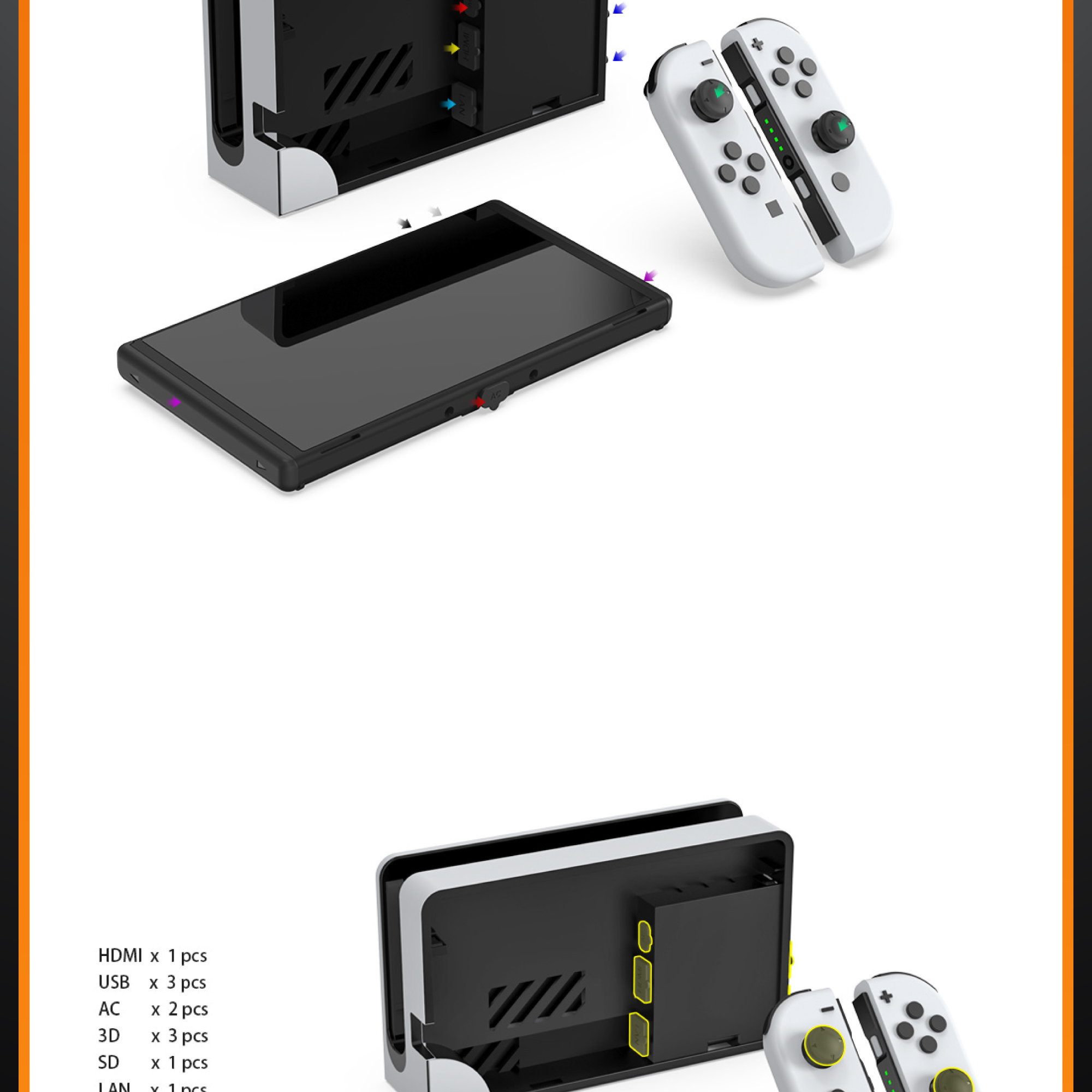 DOBE Nintendo Switch OLED Dust Proof Silicone Rubber Protector Plug ...