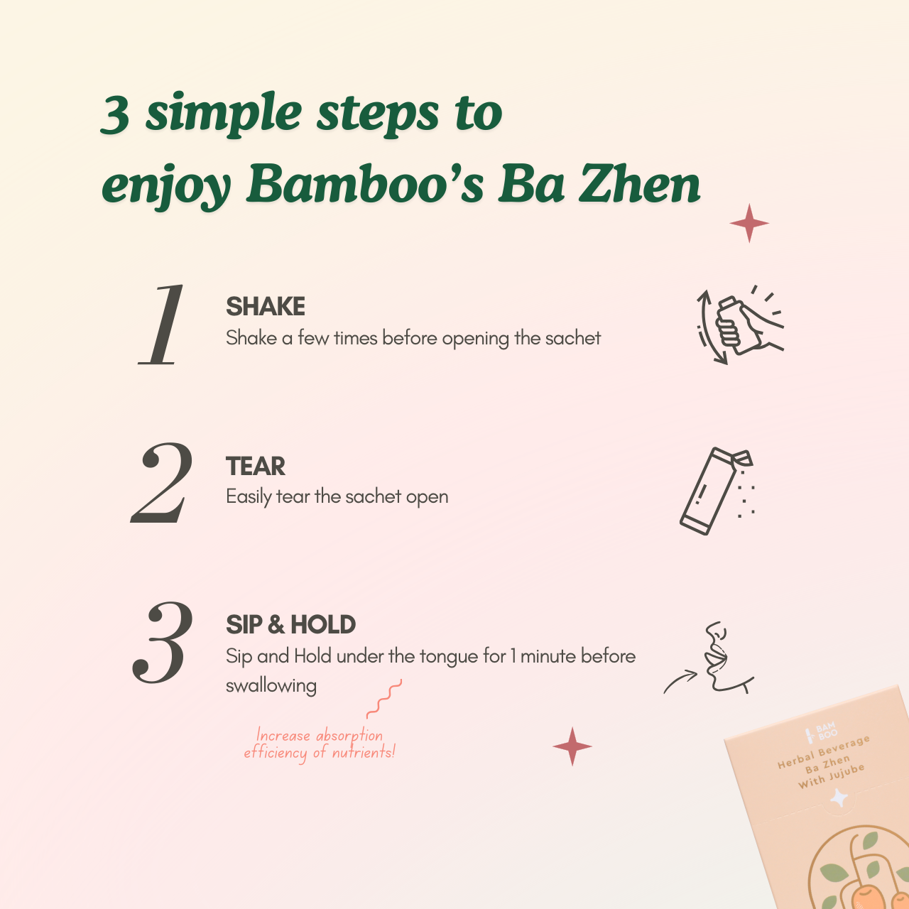 Bamboo Herbal Ba Zhen with Jujube & Red Ginseng Beverage 八珍 | Instant ...