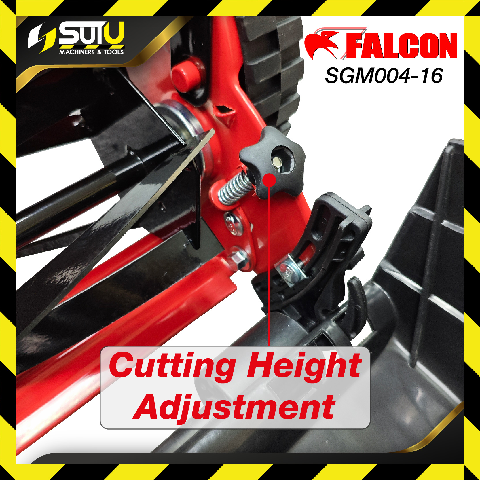 FALCON SGM004-16 / SGM00416 16" Hand Push Lawn Mower c/w Plastic Grass ...