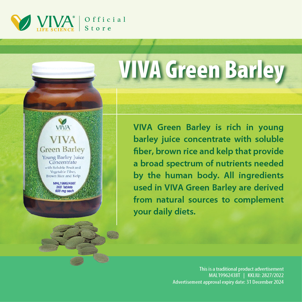 TWIN PACK - Viva Green Barley Tablets (600mg x 300 tablets x2) [Exp Mar ...