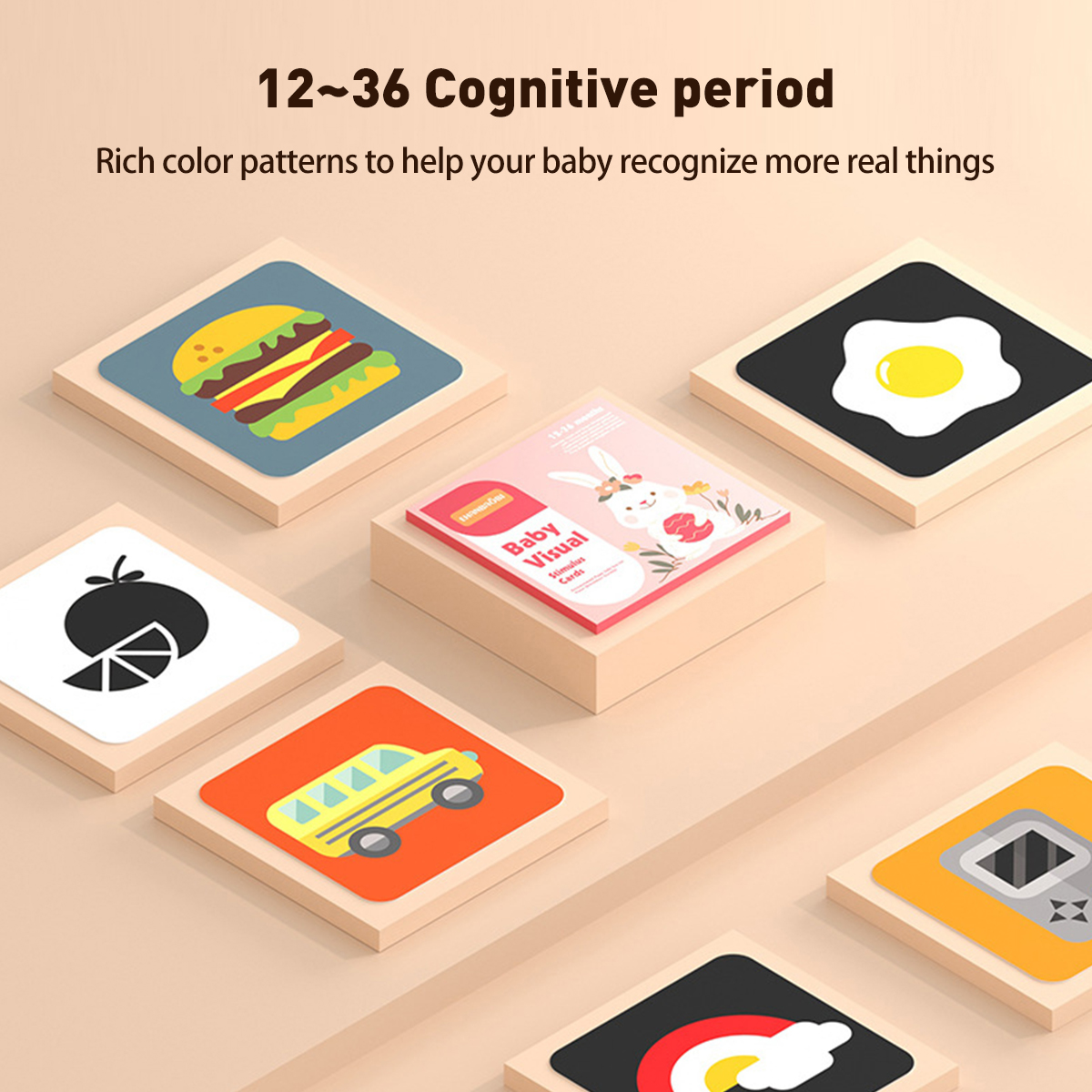 Baby Flash Card 0-36 months Visual Stimulation Montessori Baby Flash ...