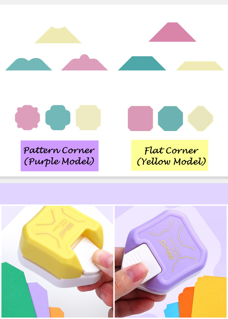 3-In-1 R4 R7 R10 Corner Rounder Round Flat Pattern Shape Paper Edge ...