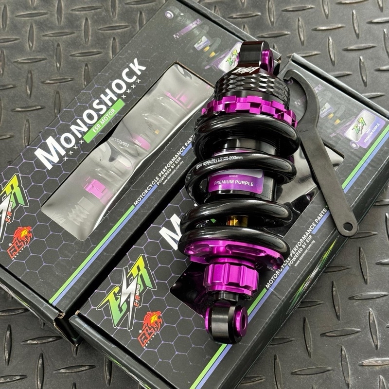ESR MONOSHOCK PURPLE LC135 200MM Y15ZR 205MM MONO SHOCK ABSORBER ...