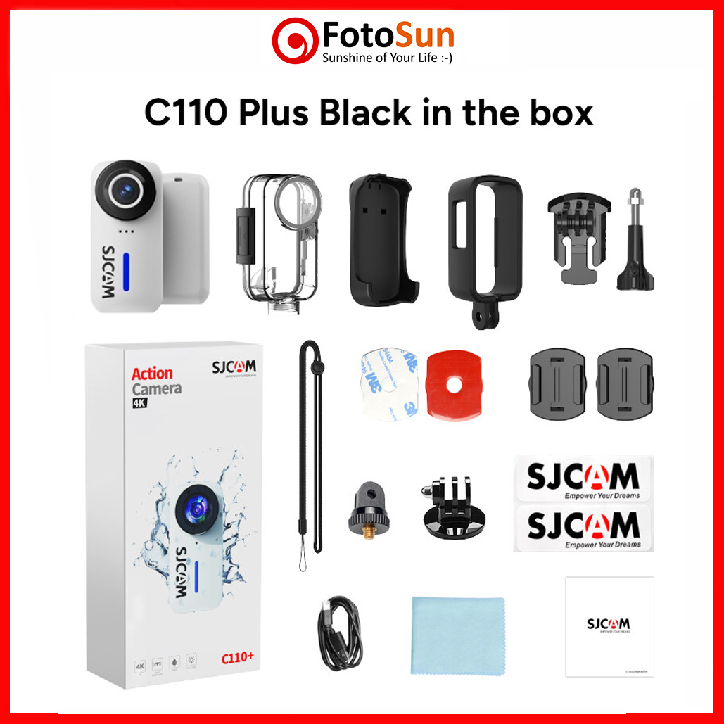 SJCAM C110 / C110+ pocket 4K action camera with Six gyro EIS bundle ...