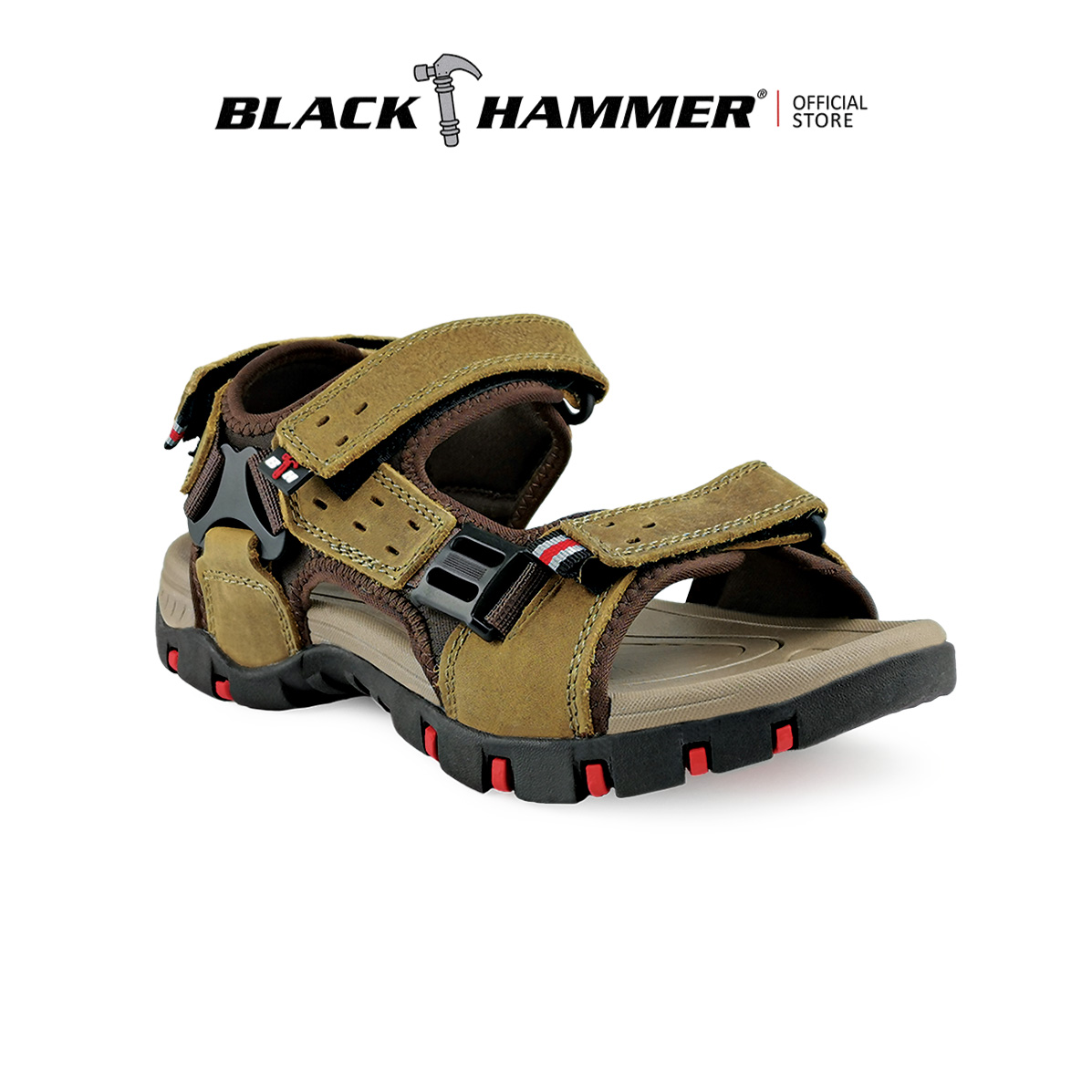 Black Hammer Men Genuine Leather Walking Sandals BH2814-HT | Shopee ...