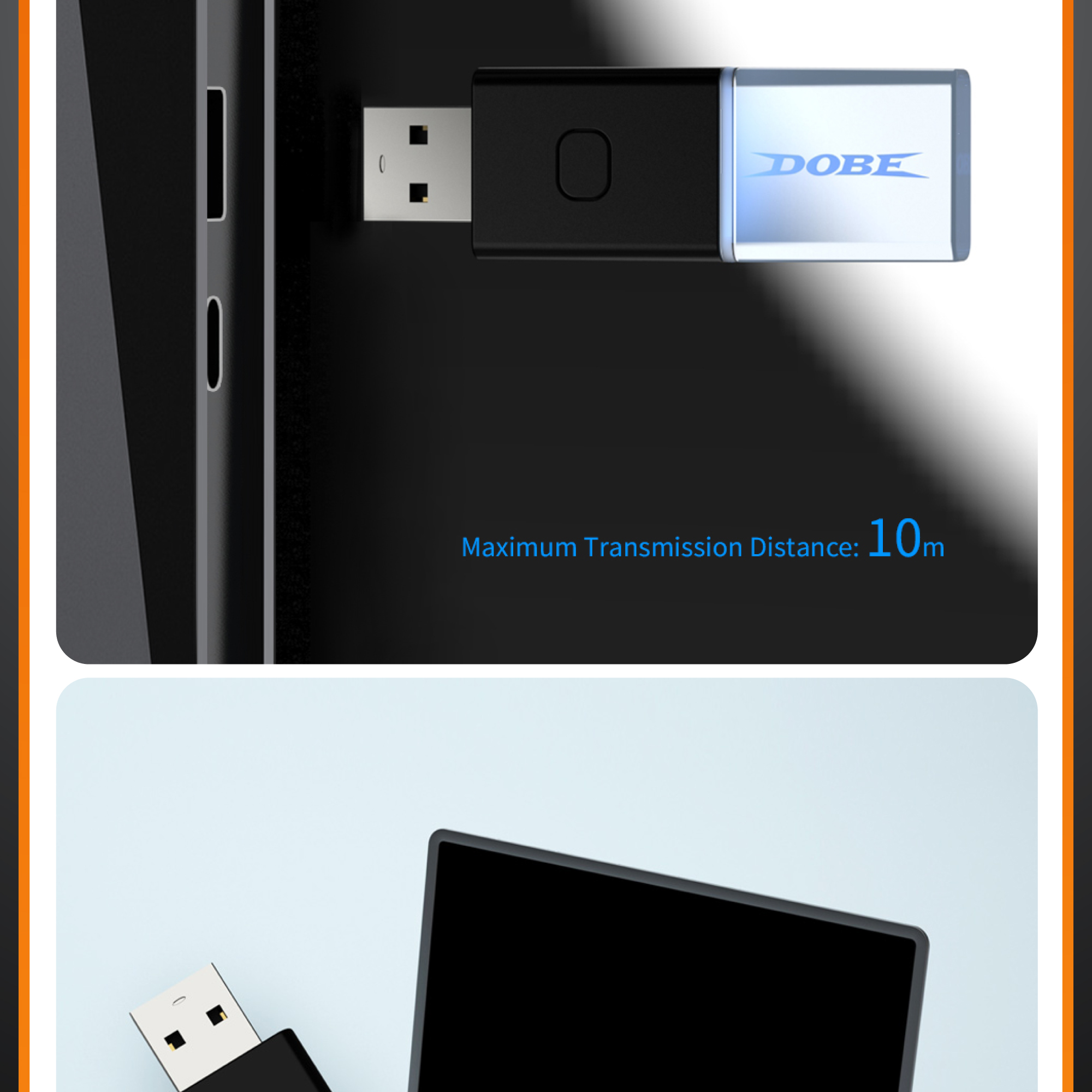 DOBE Wireless Game Controller Bluetooth Adapter PC Compatible PS4/PS5 ...