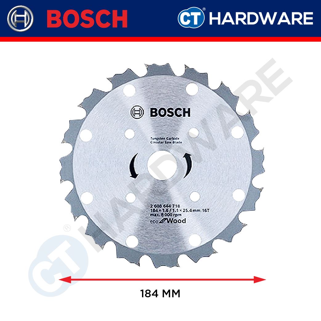 Bosch TCT Circular Saw Blade Coolteq 2608644718 | 7" 184mm 16T ...