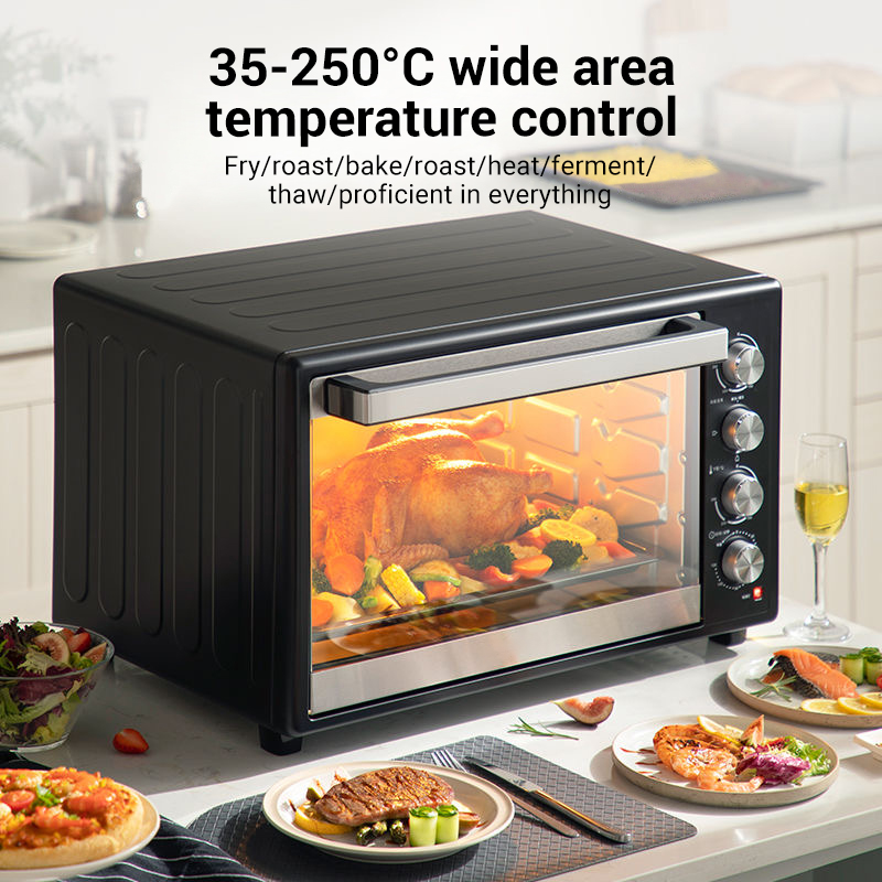 Electric Oven 15/25/48L Convection Hot Air Fryer Toaster Timer Oil Free ...