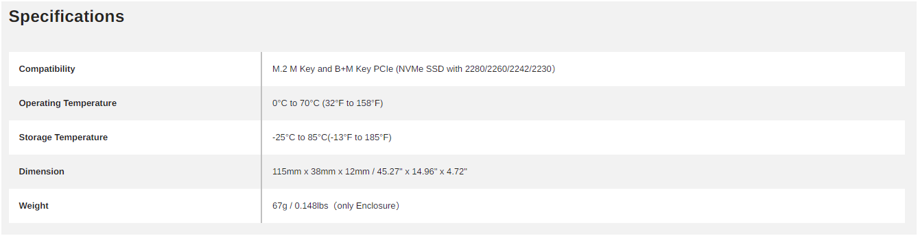 Lexar E300 M.2 SSD Enclosure USB 3.2 Gen 2 LPAE300-RNBNG / Lexar E100 ...