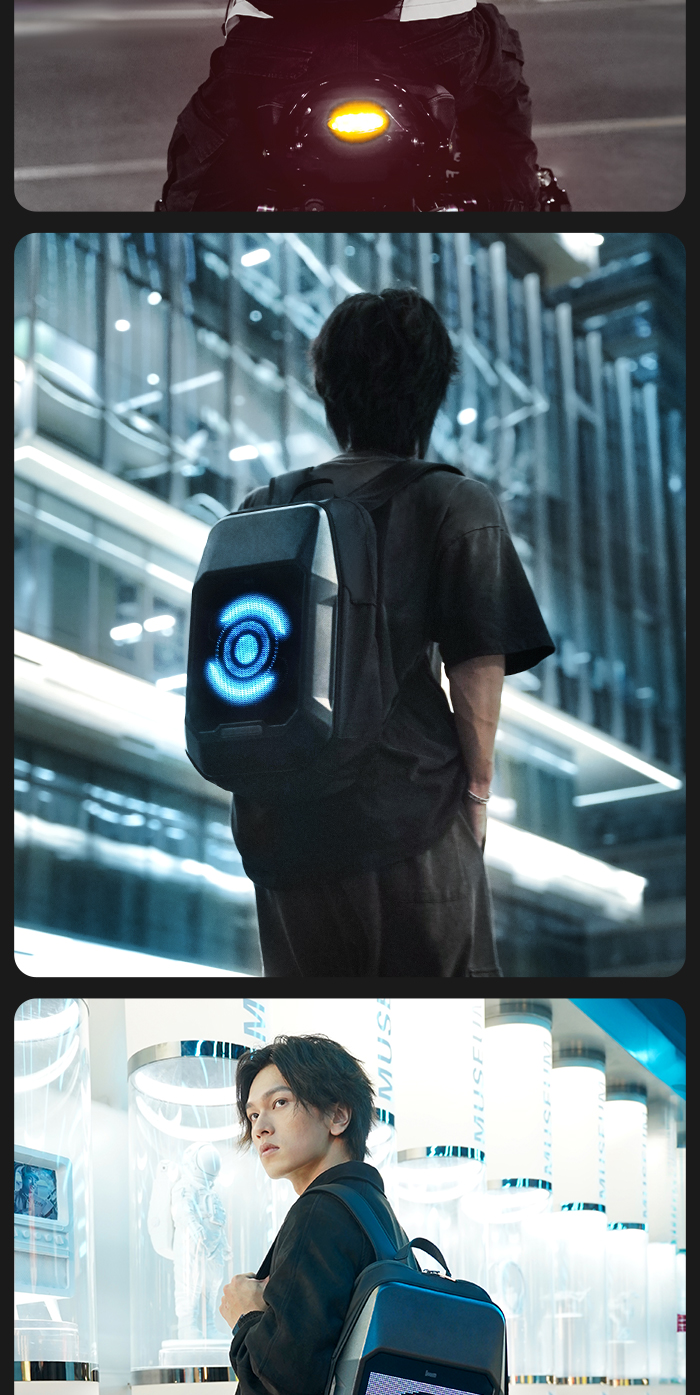 Divoom Cyber bag Pixel Backpack for imagination, Futuristic design for ...