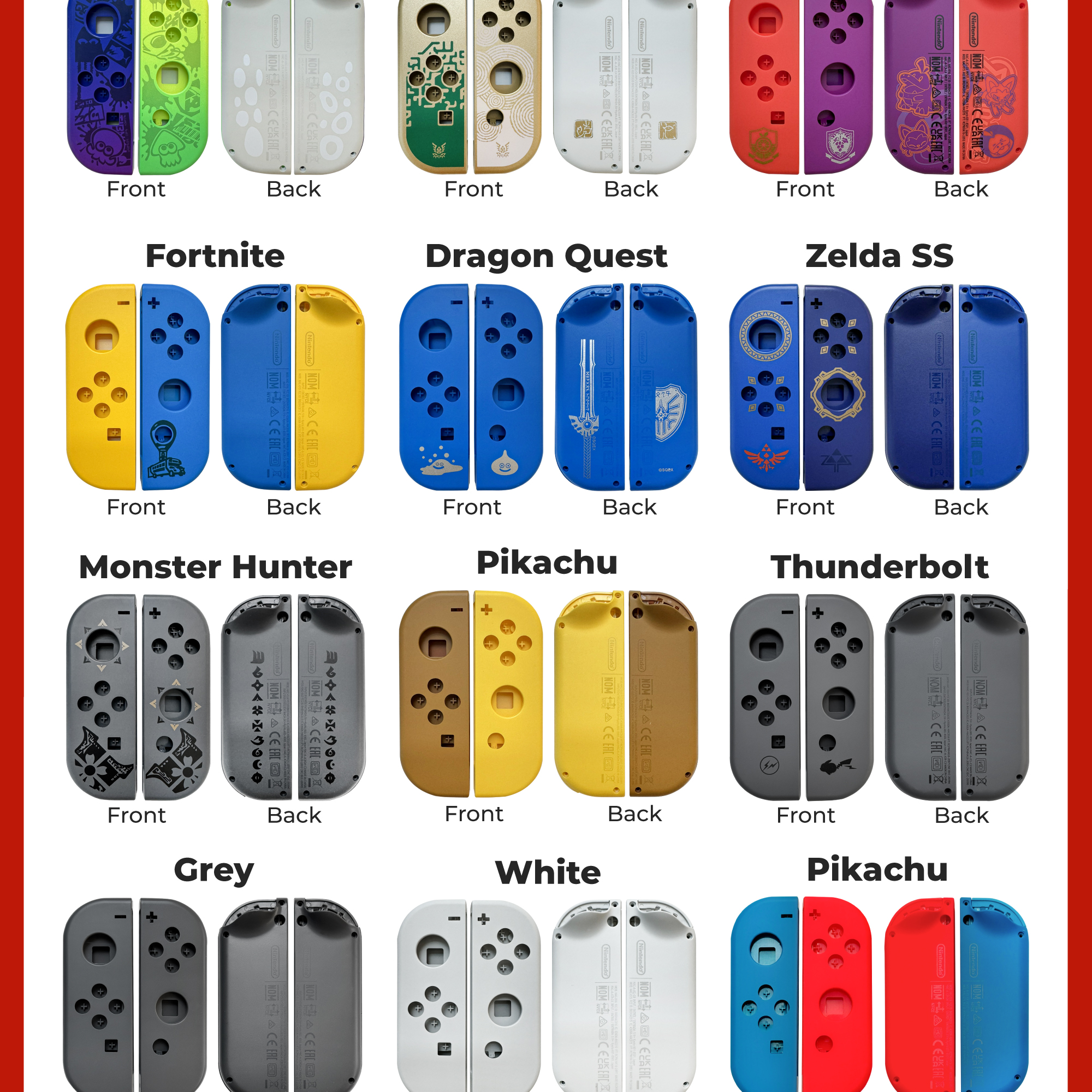 Nintendo Joy-Con Replacement Housing Joypad Cover Repair part Joycon ...