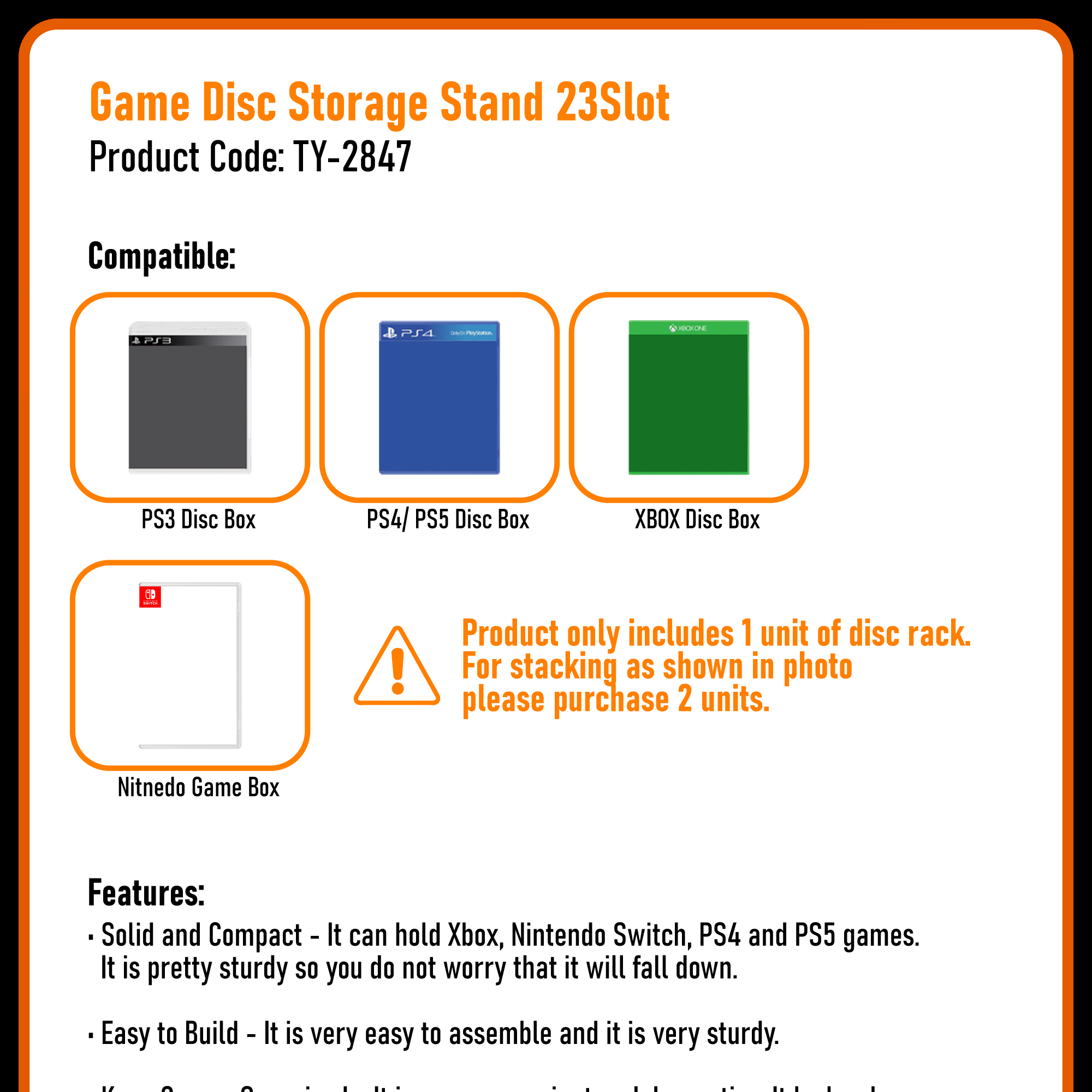 DOBE PS5 PS4 Xbox Switch Storage Stand 23 Slots Game Storage Tower Game ...