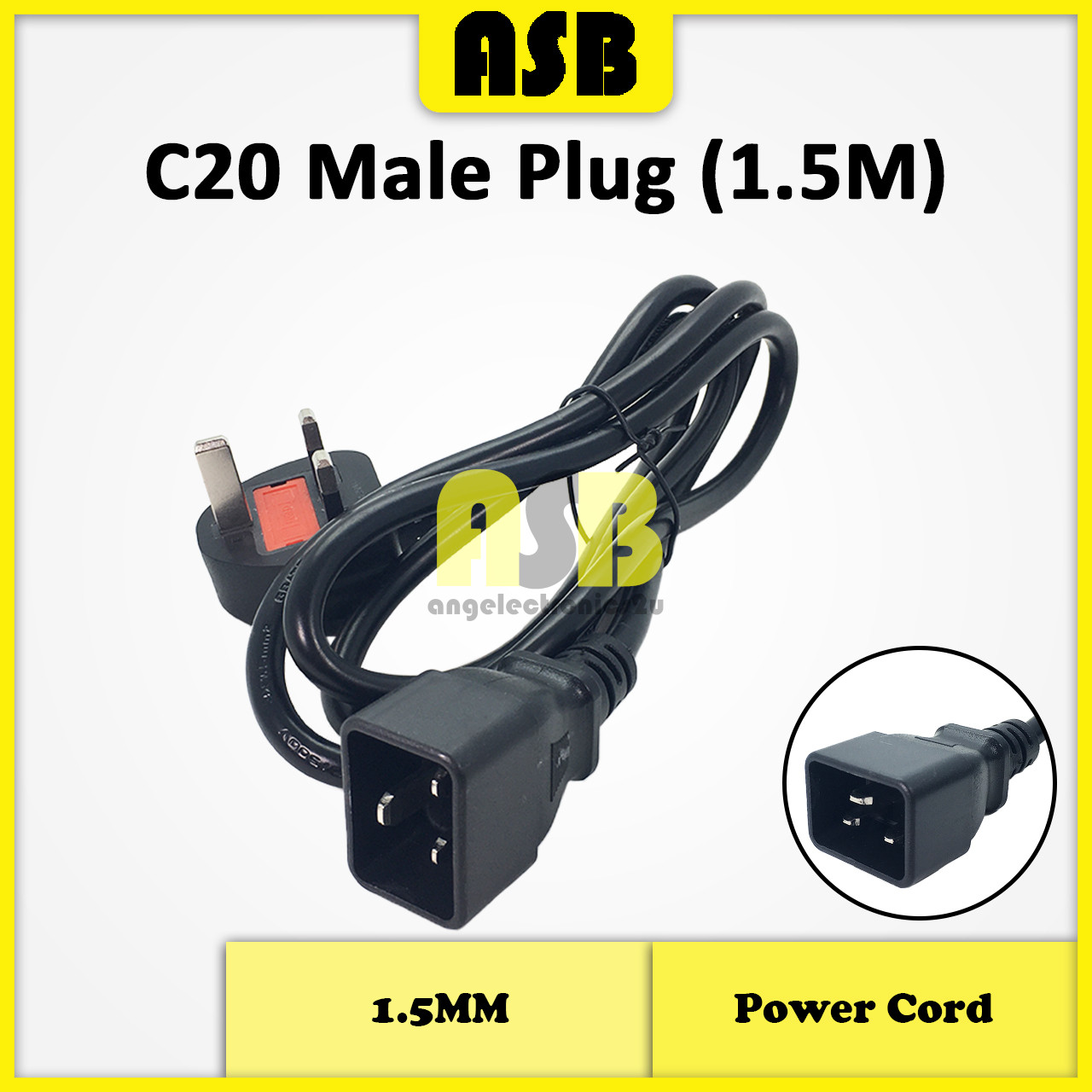 (1pc) UK Type C19 Female Socket / C20 Male Plug / C20 To C19 Socket ...