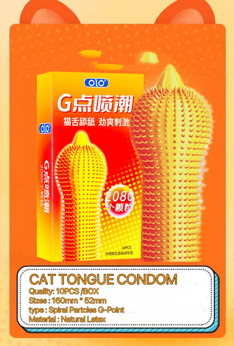 OLO 10PRC Condom latex Granule Spiral Particle Design 2080 Dotted G ...