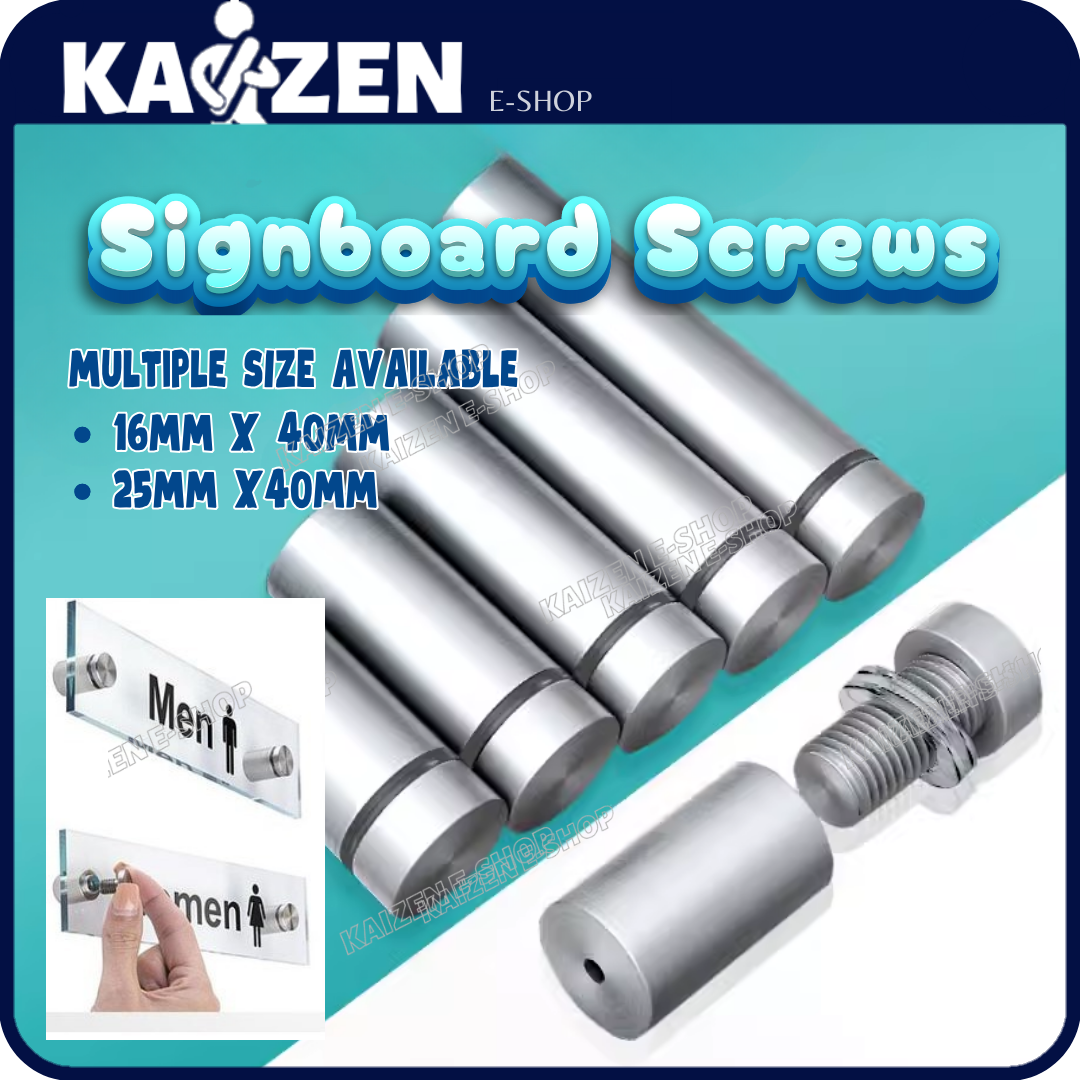 Stainless Steel Signboard Panel Screw Acrylic Advertising Standoff ...