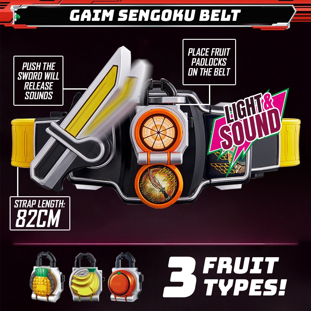 Kamen Rider Gaim Sengoku Belt Fruit Transform Henshin Belt Boys Pretend ...