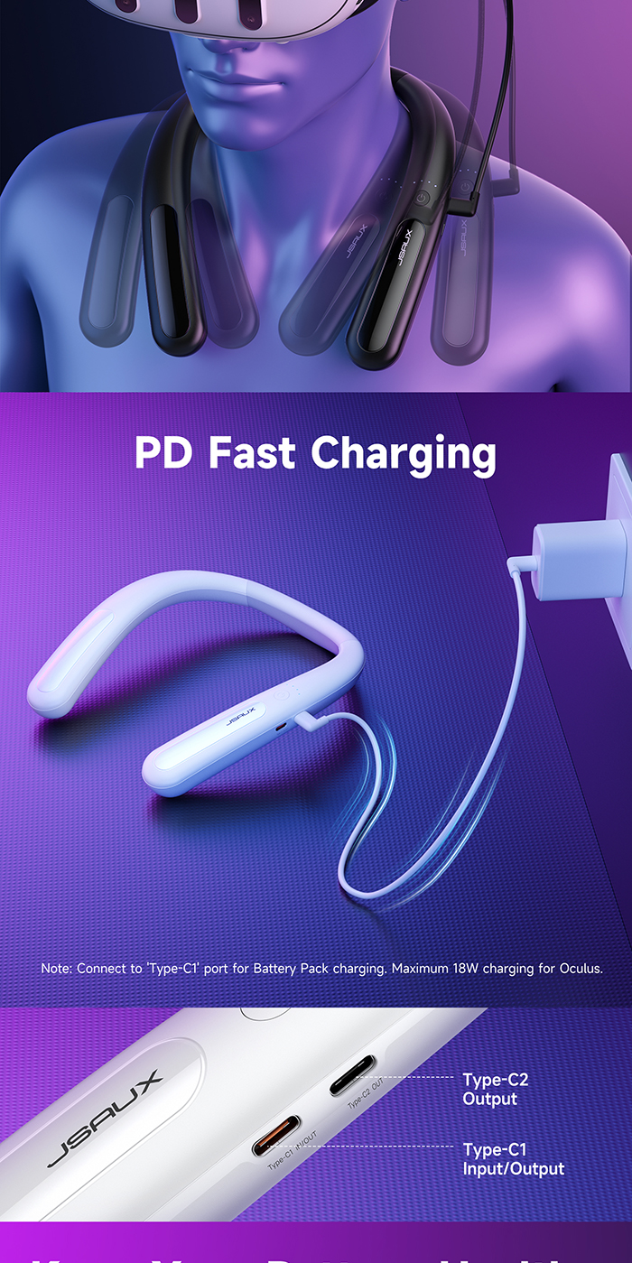 JSAUX PB2004A VR Neck Power Bank Connect More Power Mode | Shopee Malaysia