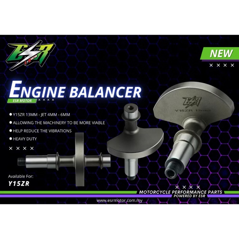 ESR MOTOR BALANCER ENGINE 12MM 13MM Y15ZR Y16ZR PNP JET ROD 100% ...