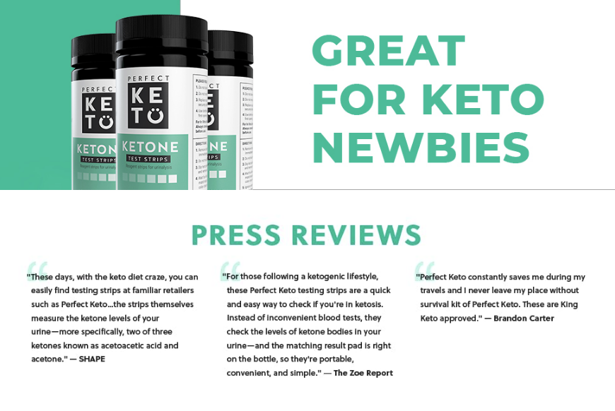 Perfect Keto Ketone Test Strips Kit for Testing Ketones on Low Carb ...