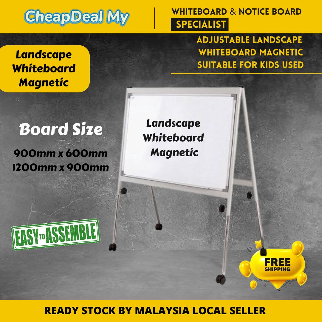 Deluxe board /Magnetic Whiteboard with stand (Landscape) ALL SIZE 2x3 ...