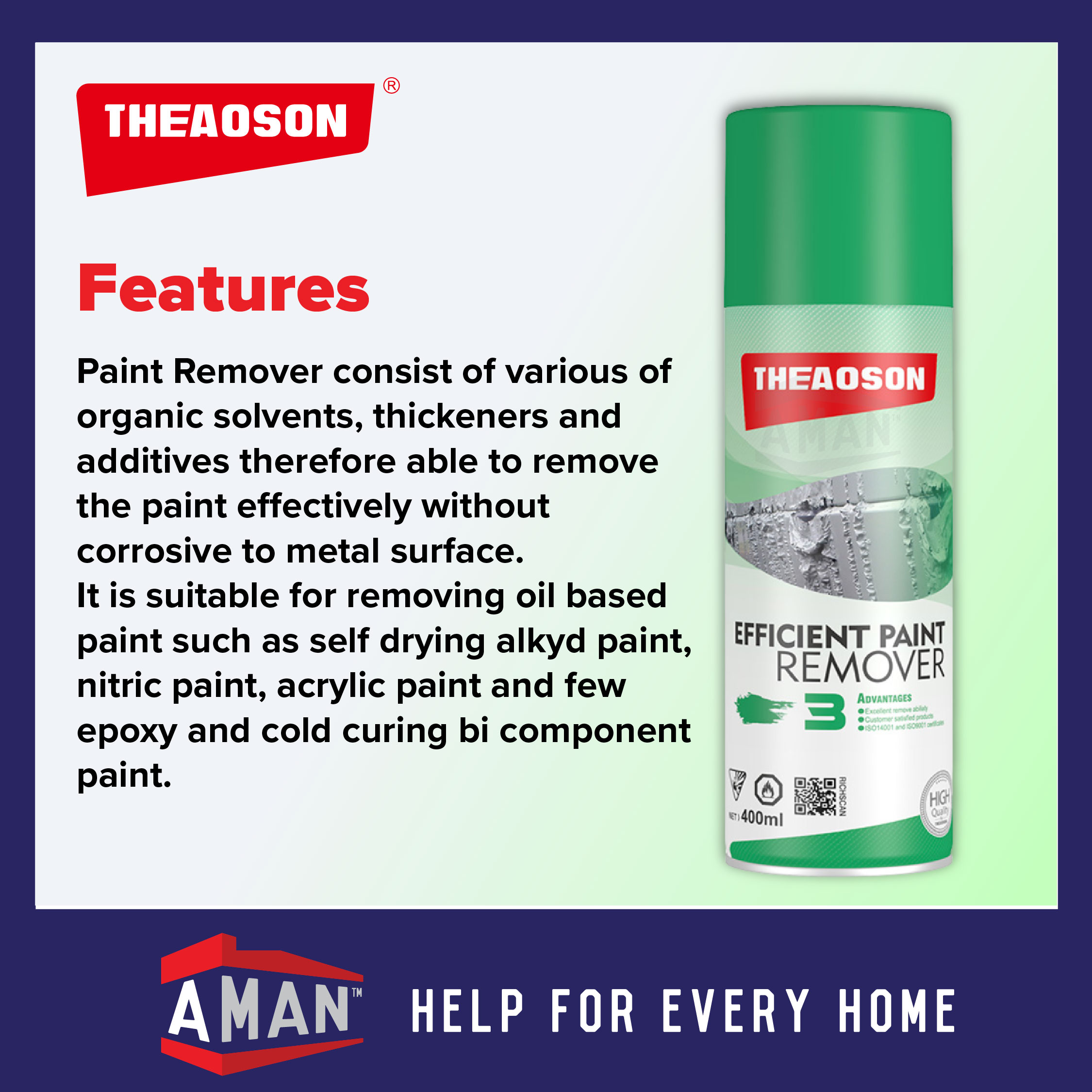 THEAOSON Efficient Paint Remover Spray Paint Stripper Oil Based Paint ...
