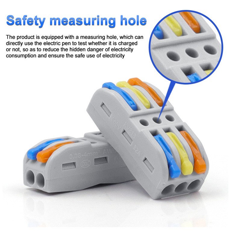 3H 32A Penyambung Wayar Kabel Universal Pantas Terminal Wayar Reusable ...