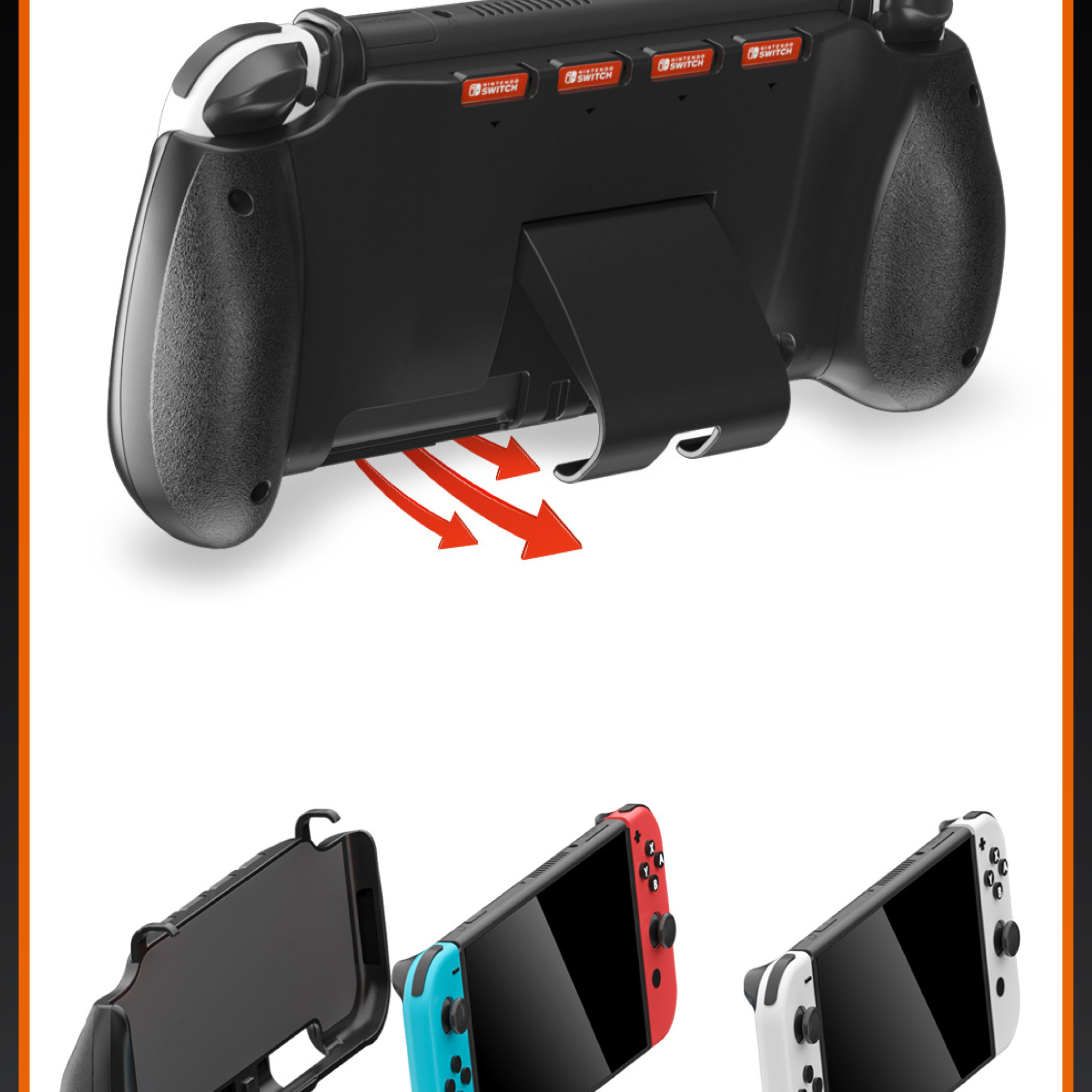 DOBE Nintendo Switch OLED V1/V2 Console Handle Grip Case Casing Cover ...