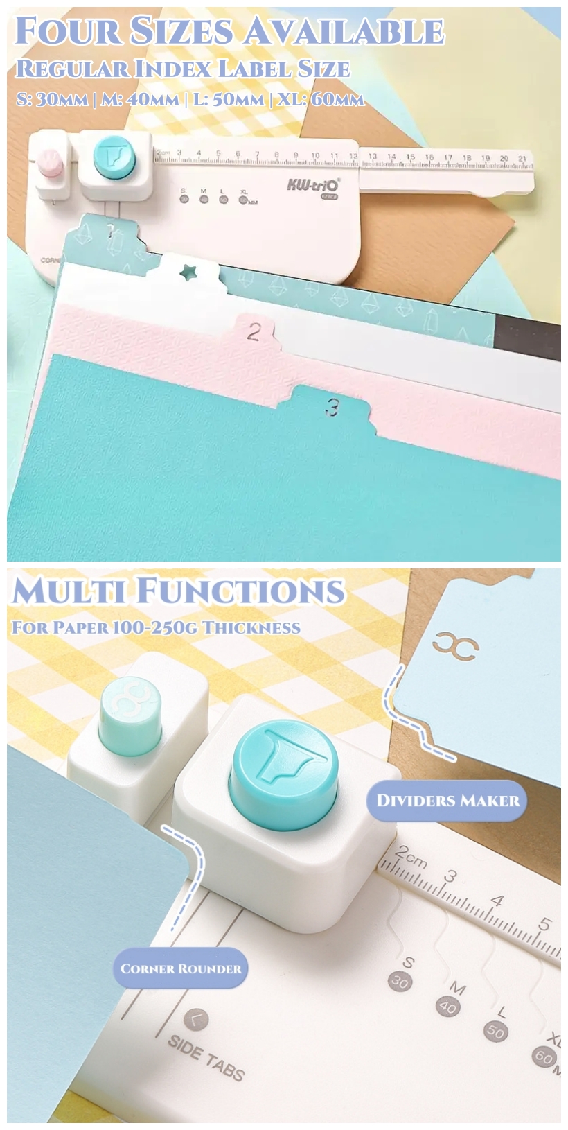 Multipurpose Planner Dividers Maker Index Tab Punch Board Page ...