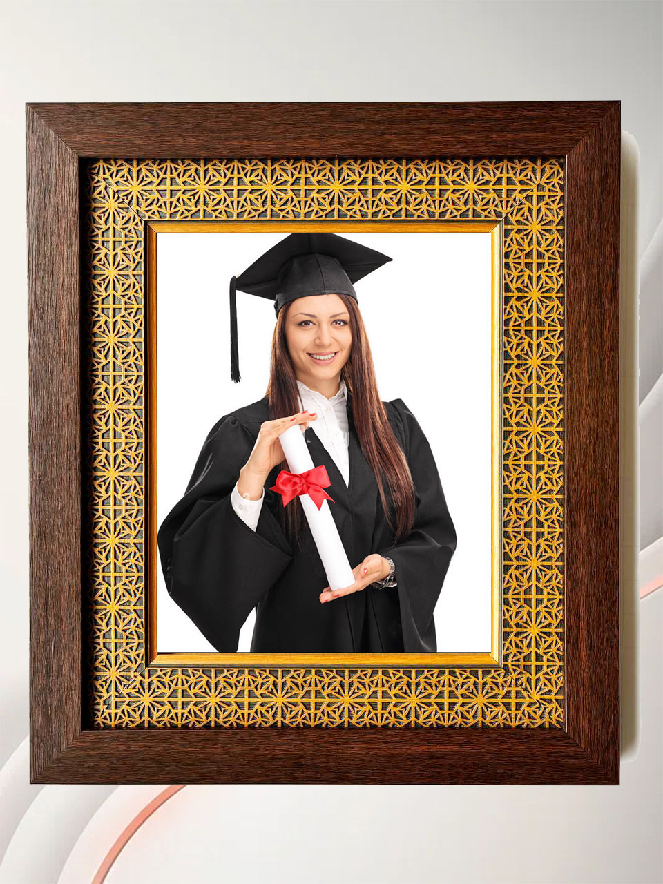 Ready Stock fibre Wood Frame 8R 8R+ 8RW A4 10R 11R A3 12R Acrylic Brown ...