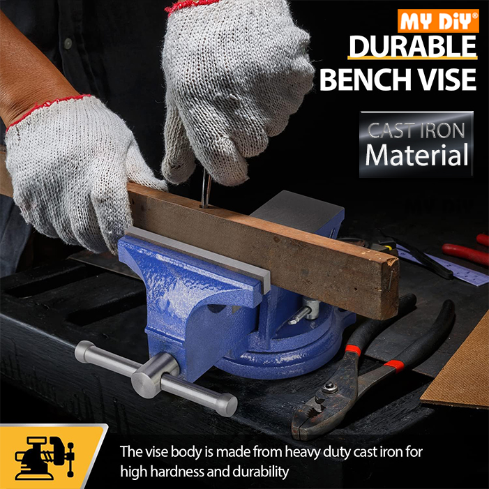 MYDIYHOMEDEPOT - 3” 4” or 5" Swivel Base Bench Vise / Heavy Duty Bench ...