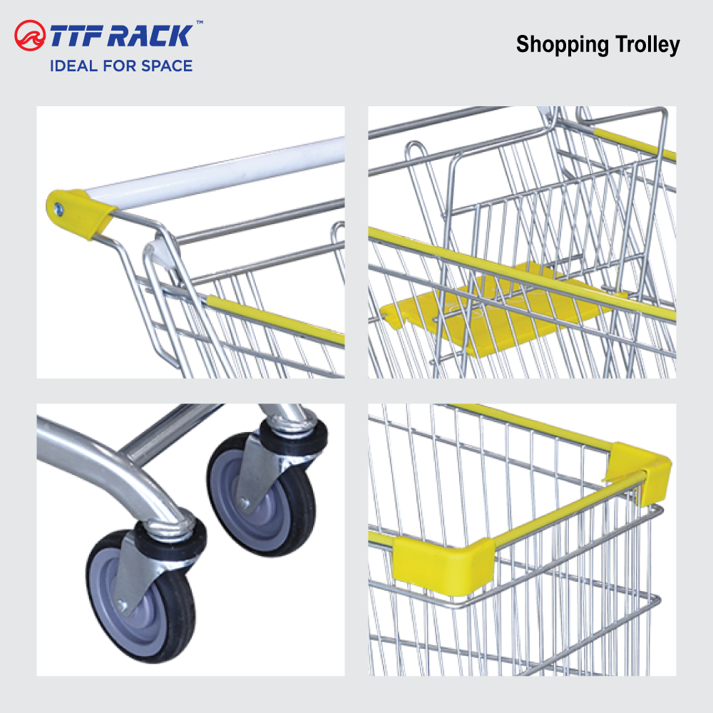 TTF Rack™ (SHOPPING TROLLEY) Shopping Trolley/ Supermarket Trolley ...