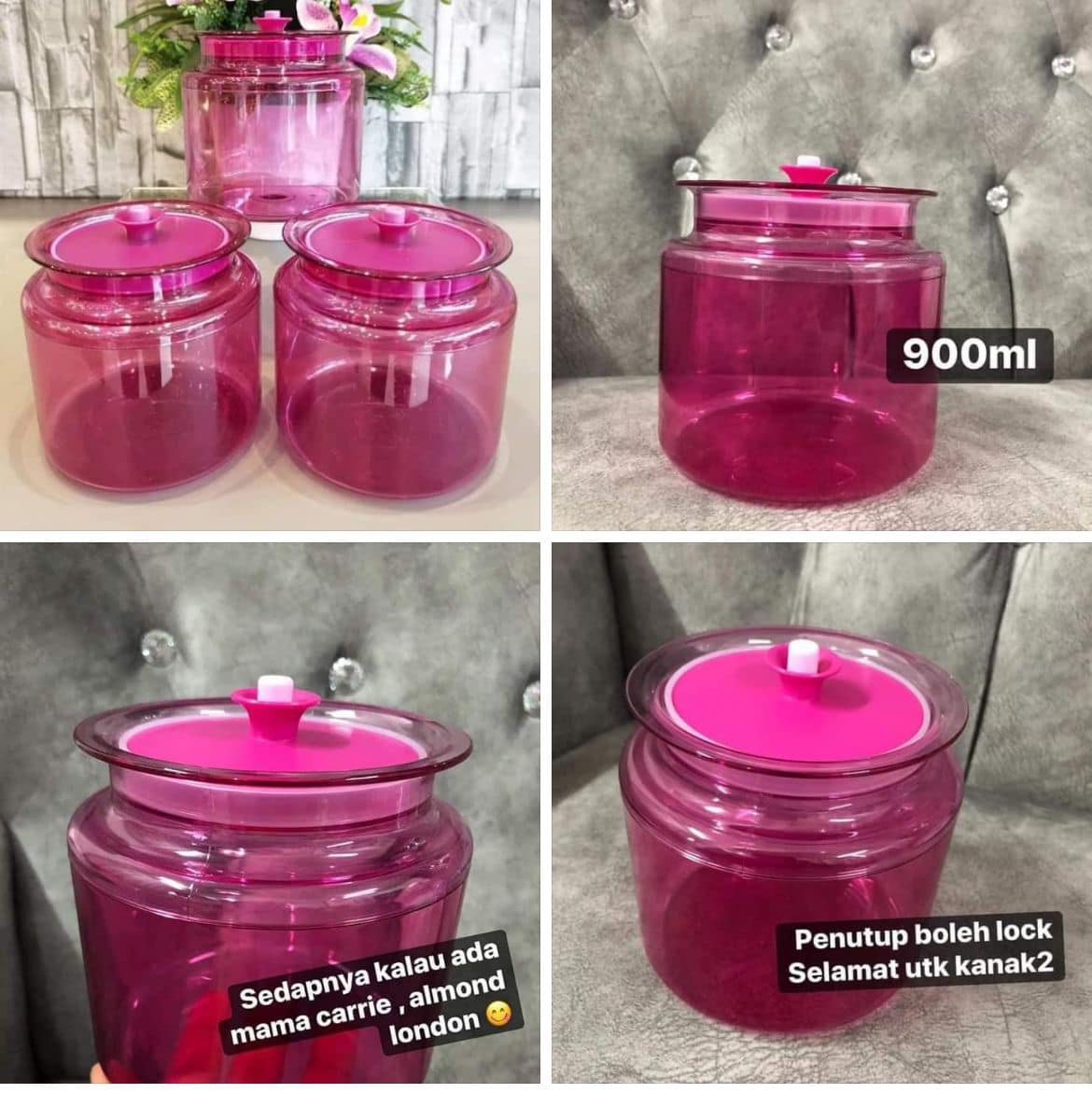 Tupperware Advanced Counterpart 1.25L / 500ml Airtight Canister 1.2L Tupperware Counterpart ...