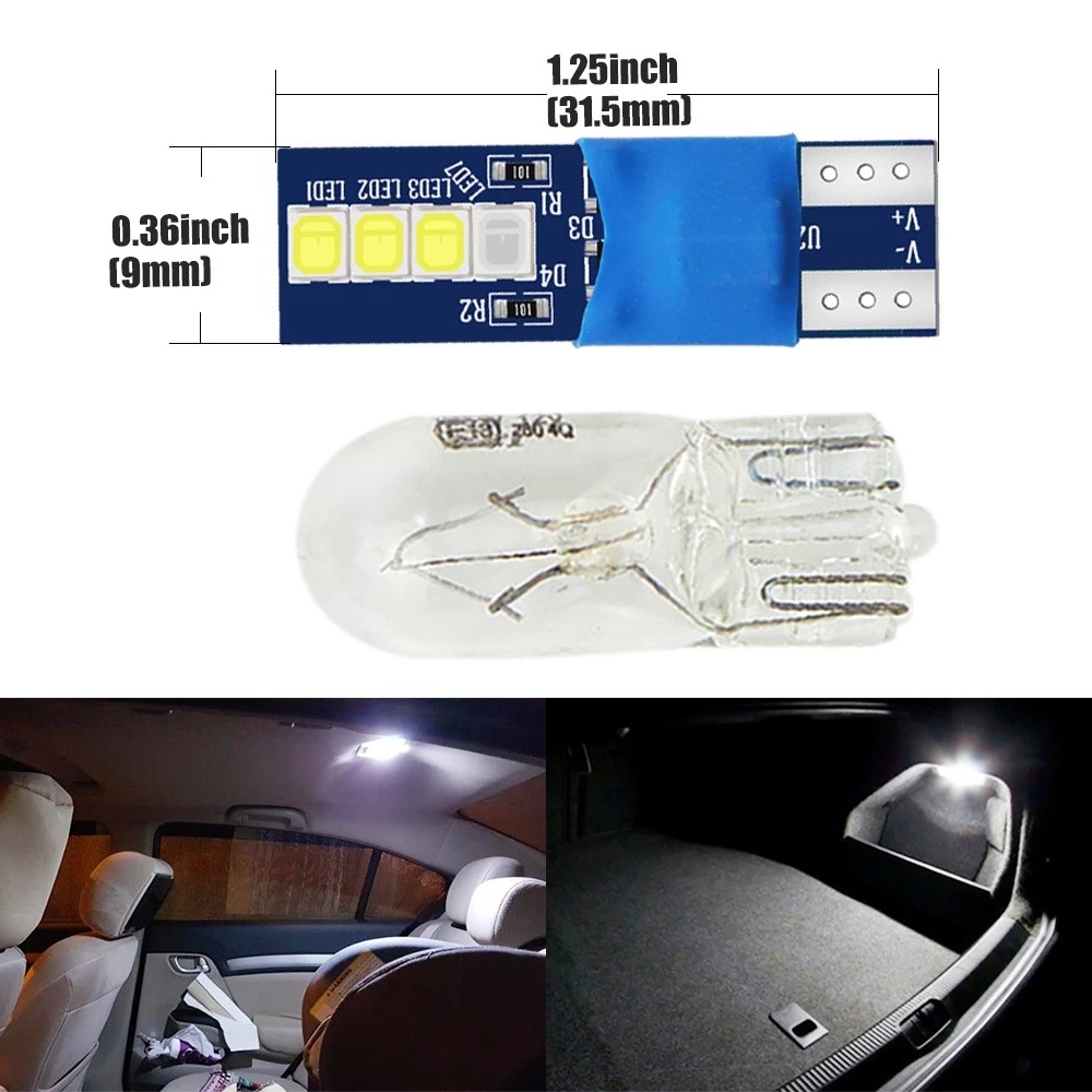 1pcs T10/w5w Wedge car led width lamp trunk cargo area lights door ...