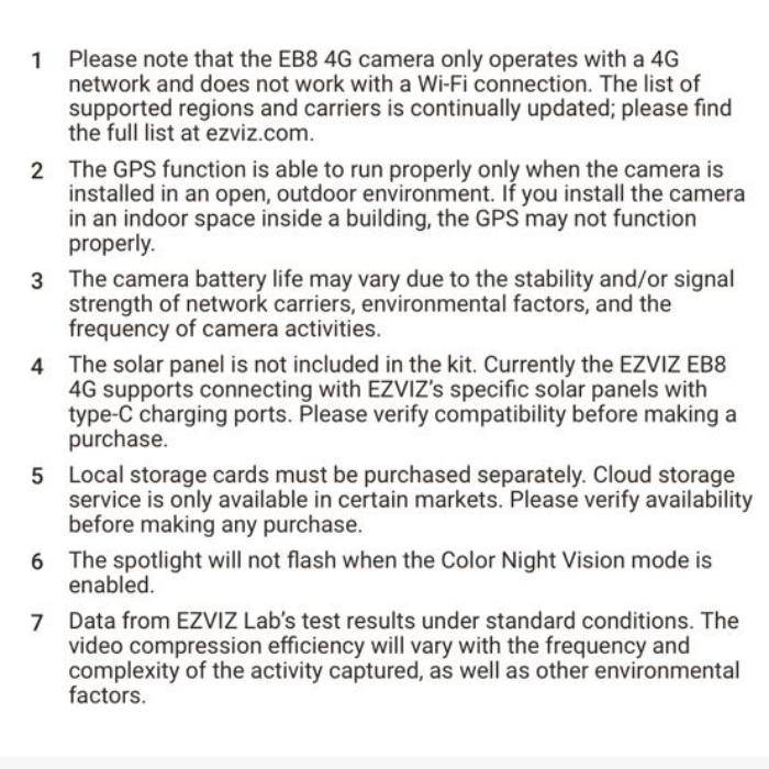Ezviz EB8 4G LTE Solar Power USB Type-C Battery Powered Rechargeable 2k ...
