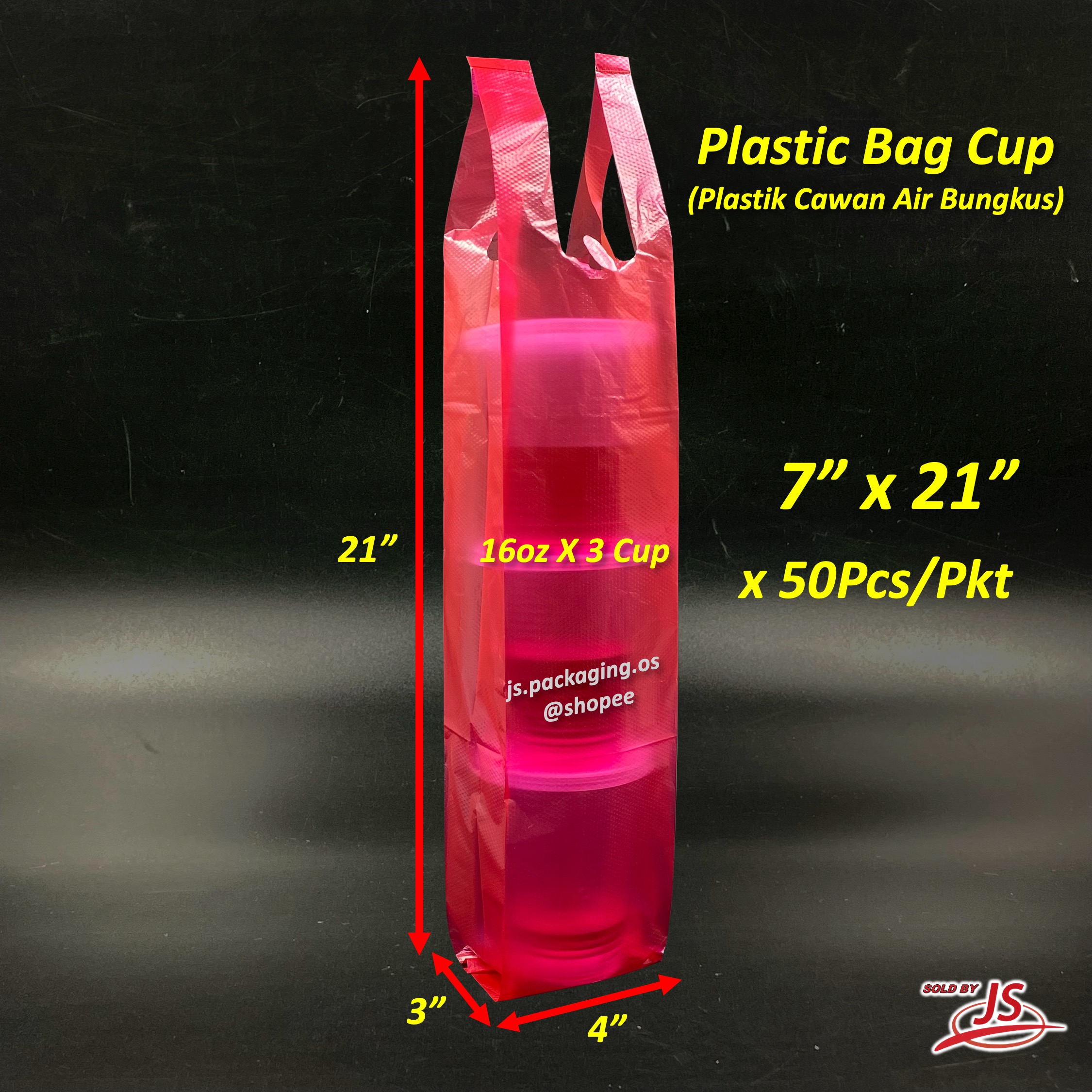 Plastik Cawan Air Bungkus Plastic Bag 1 / 2 / 3 Cup / Plastic Cup ...