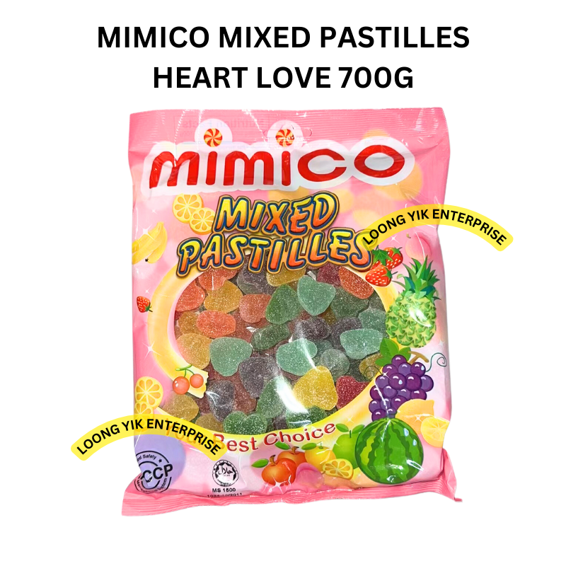 MIMICO MIXED PASTILLES GUMMY JELLY CANDY DOPHIN / STAR / HEART 700G ...