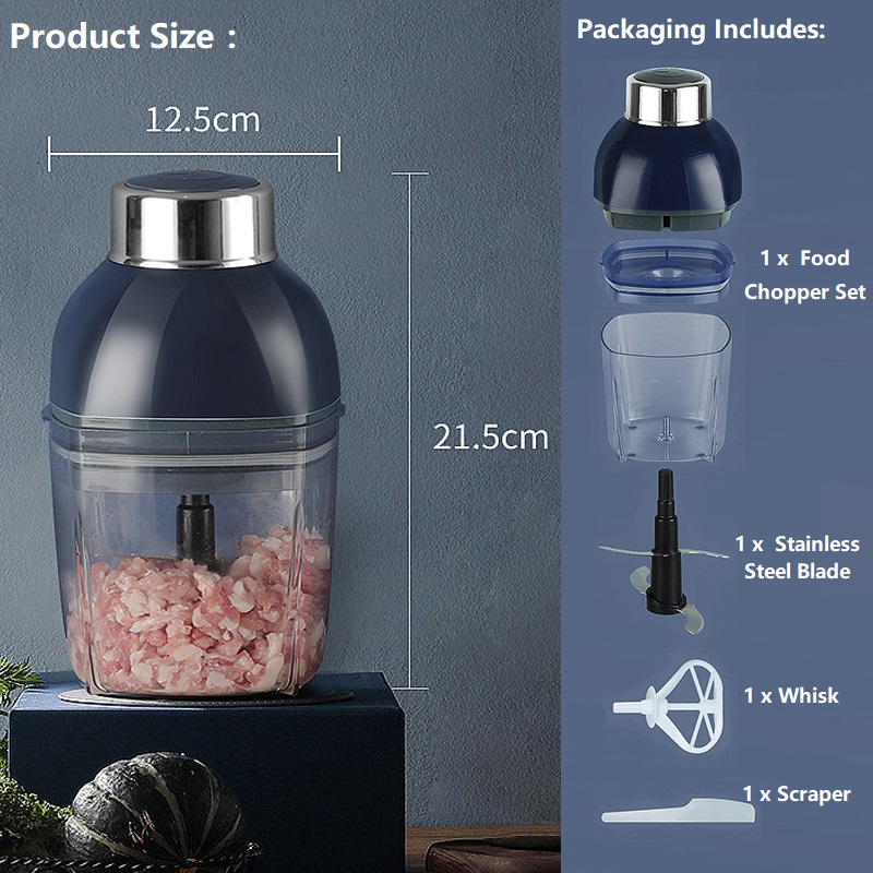 Aicook x Maidronic 900mL Electric Capsule Chopper Food Blender Mixer ...