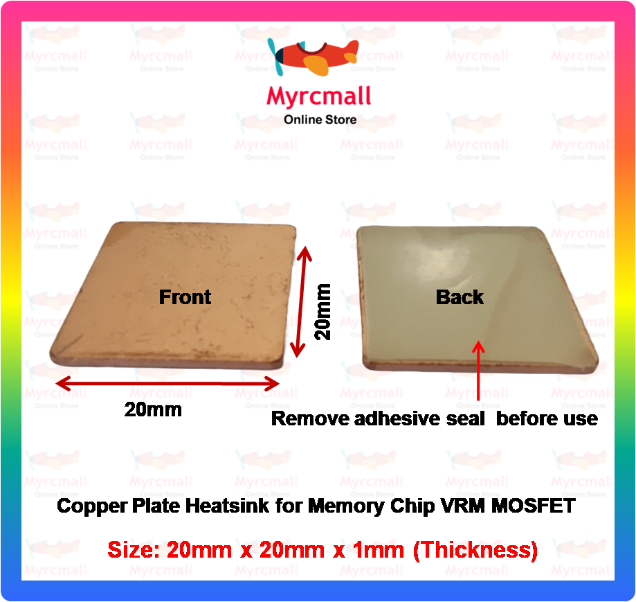 DIY Aluminium Copper Plate Shim Heatsink for PC Laptop Memory Chip VRM ...