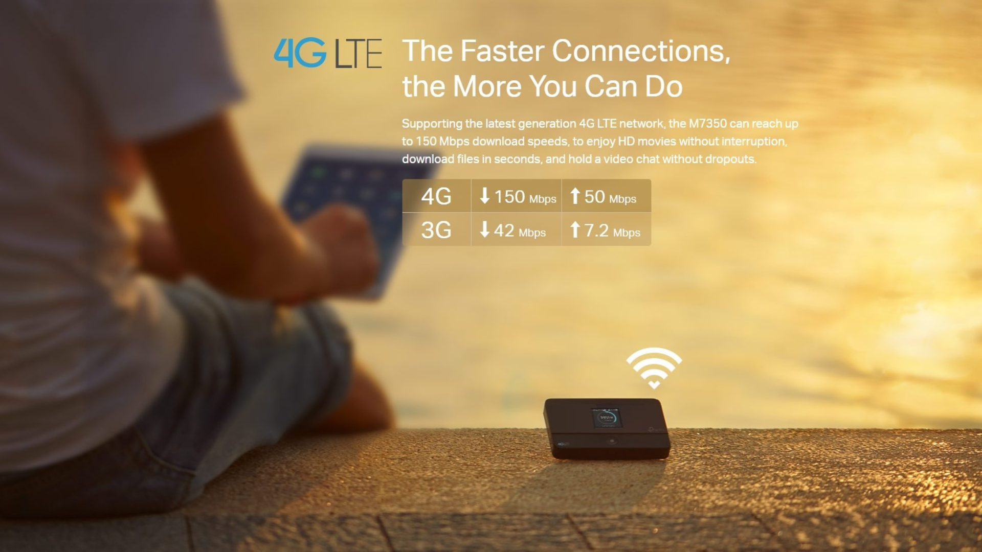 TP-LINK Tplink Pocket Wifi 4G LTE GSM Sim Mobile Wifi 2.4GHz 150Mbps ...