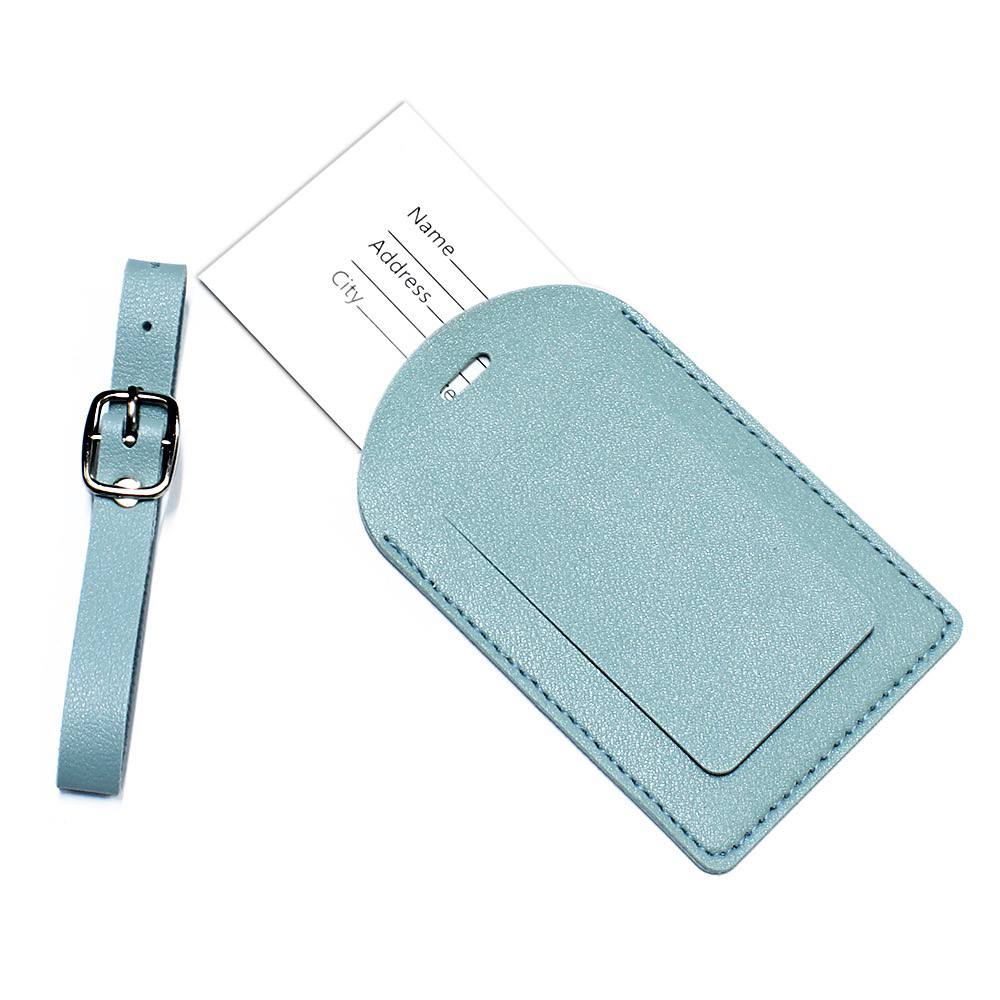 Travel Luggage Tag PU Leather Flip Cover Luggage Tag Key Chain Aircraft Boarding Pass Creative ...