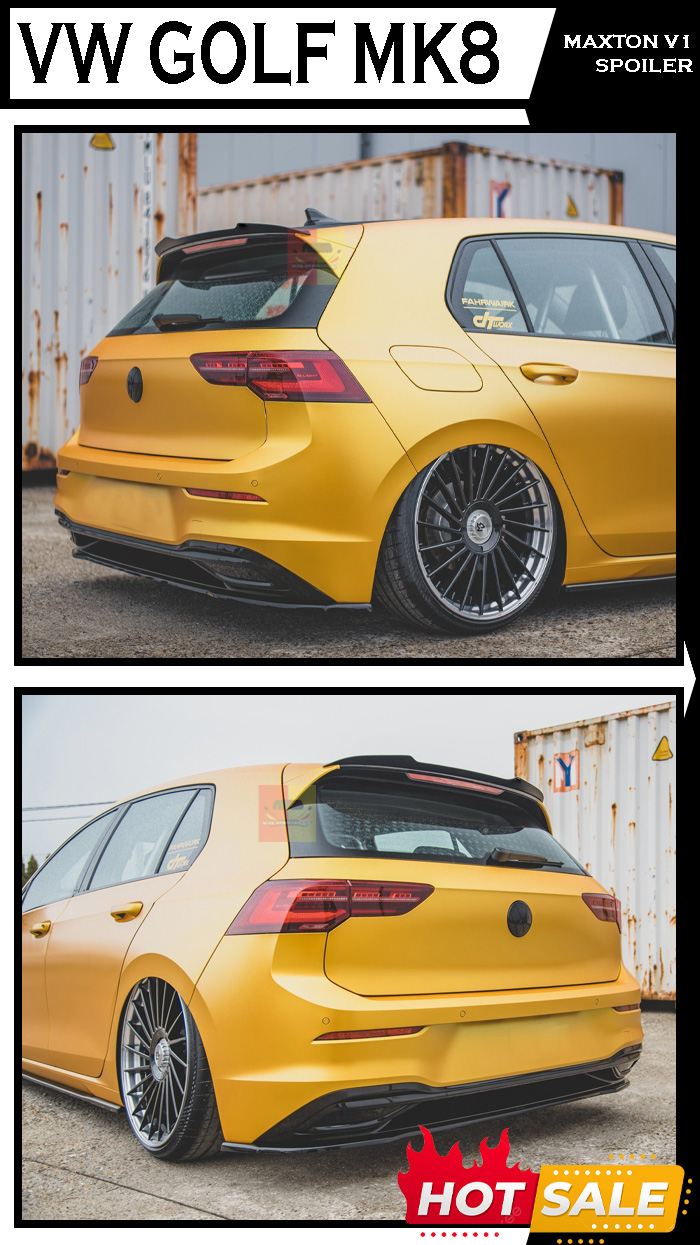 VOLKSWAGEN GOLF MK8 TSI/R LINE MAXTON V1 STYLE SPOILER VW GOLF 8 RLINE ...