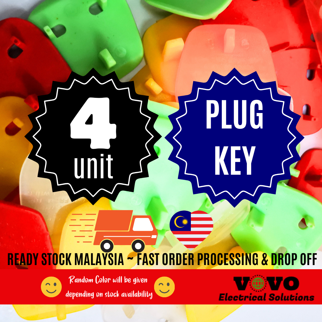 4 UNITS Plastic Safety Plug Key 2 Pin Converter / 2 Pin Plug Key switch ...