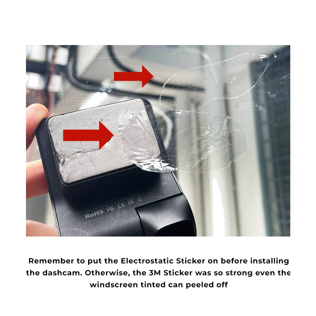 📋 Car Dashcam Electrostatic Sticker Film Heat Resistant DVR ...