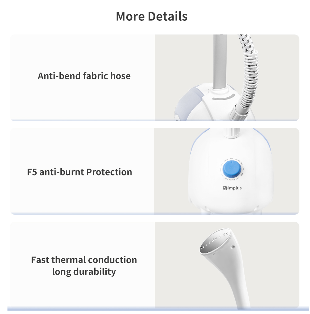 Simplus Iron Steam Garment Steamer 2000W 11-Iron Mode Stainless Steel ...