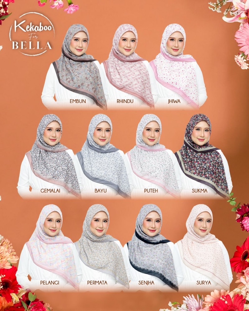 KEKABOO Special Edition - Kekaboo for Bella (Free Brooch) Tudung Bawal ...