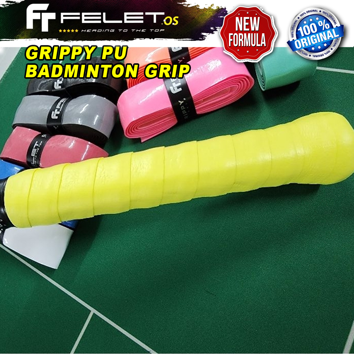 [100% ORIGINAL] FELET NEW GRIPPY PU GRIP Badminton Grip Racket Grip ...