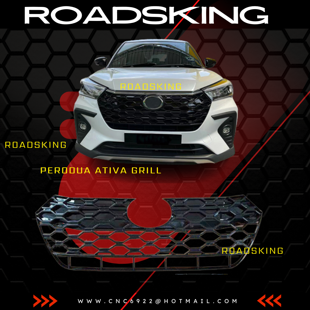 PERODUA ATIVA FRONT MC GRILL GRILLE GLOSSY BLACK COLOUR ABS MATERIAL ...