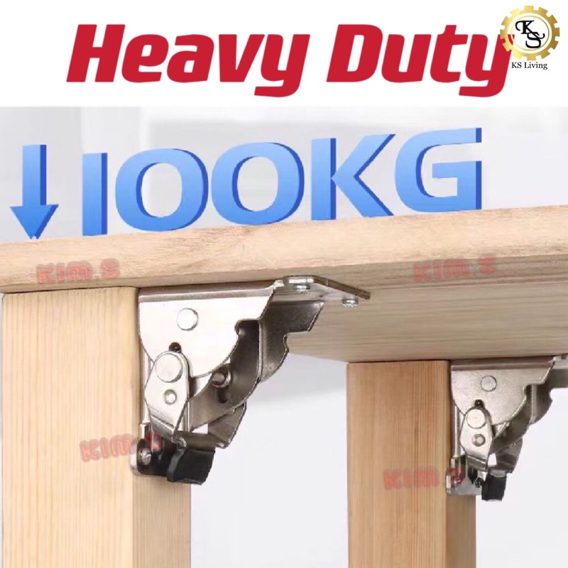 Kim.S Solid 180° Fold Bracket Heavy Duty Leg Bracket Hinge Folding ...