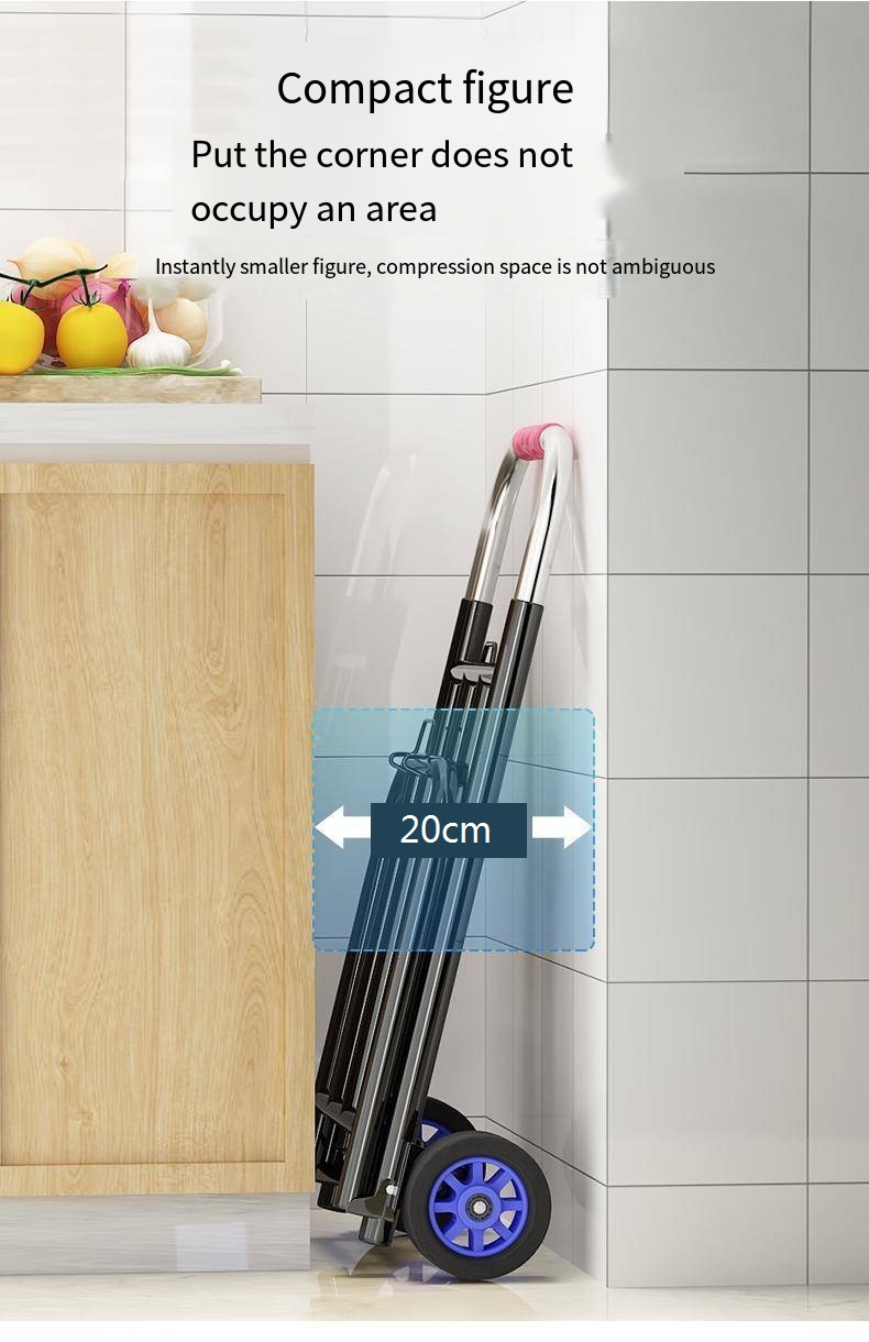 Foldable Trolley Extendable Hand Truck Carrier Trolley Luggage Cart ...