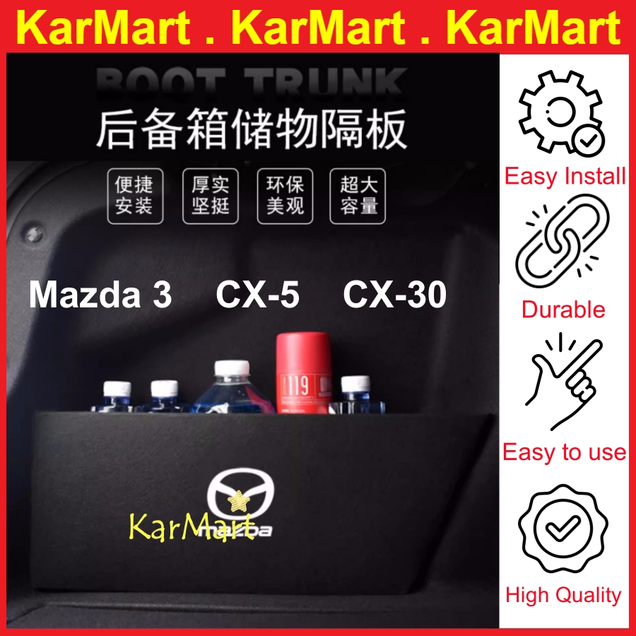 Mazda 3 2020 - 2026 Rear Boot Side Storage Board Box Car Accessories ...